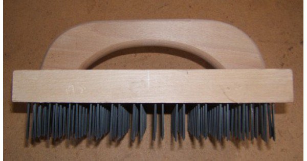 Large Butcher Block Brush with Handle - TBRSABHDLLG